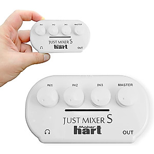 Maker hart JUST Mixer S Portable 3 Channels Stereo IN Mini Audio Mixer/2 Stereo Output/Battery/USB Power/3C Device