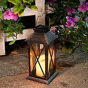 Solar Lantern, Outdoor Hanging Solar Lights Waterproof LED for Porch Garden Patio Pathway Deck Yard(2 Pack)