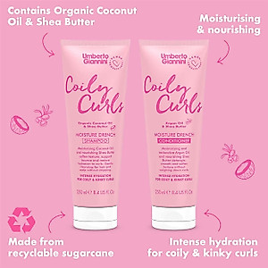 Umberto Giannini Coily Curls Conditioner, Vegan & Cruelty Free Moisturizing Conditioner for Curly Hair