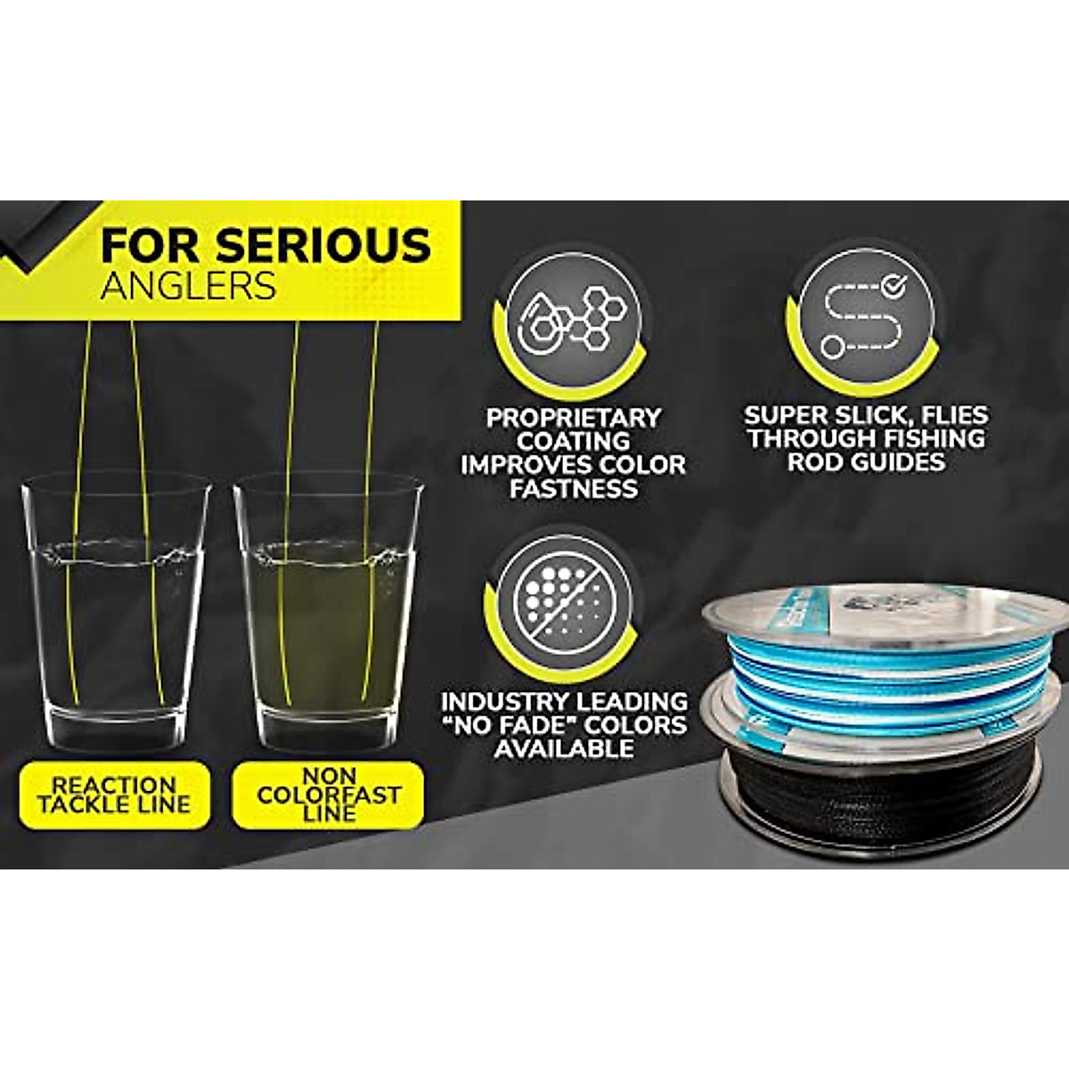 Reaction Tackle Braided Fishing Line Green Camo 10LB 150yd