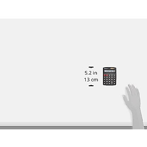 Amazon Basics LCD 8-Digit Desktop Calculator, Black - 1 Pack