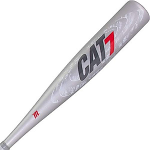 Marucci CAT7 Silver -10 USSSA Junior Big Barrel Baseball Bat, 2 3/4" Barrel, 27"/ 17 oz