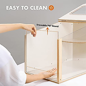 MEWOOFUN Wooden Hamster Cage for Dwarf Hamster Large Hamster Cage Without Accessories for Robo Hamster (Dimensions: 23" L x 15.6" W x 18.6" H)