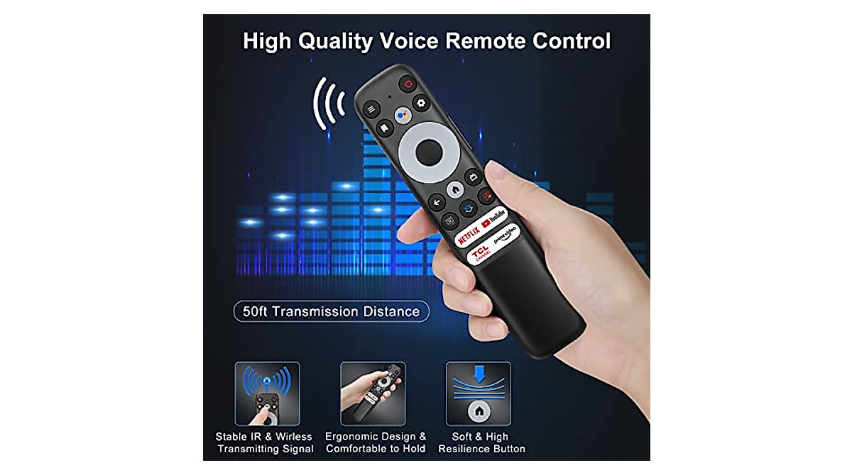 RC902N FMR1 Remote Control for TCL TV Voice Remote,Replacement for TCL ...