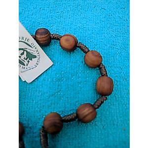 One Decade Rosary St Saint Benedict Olive Wood Rosary Pocket Clasp Rosary from Medjugorje