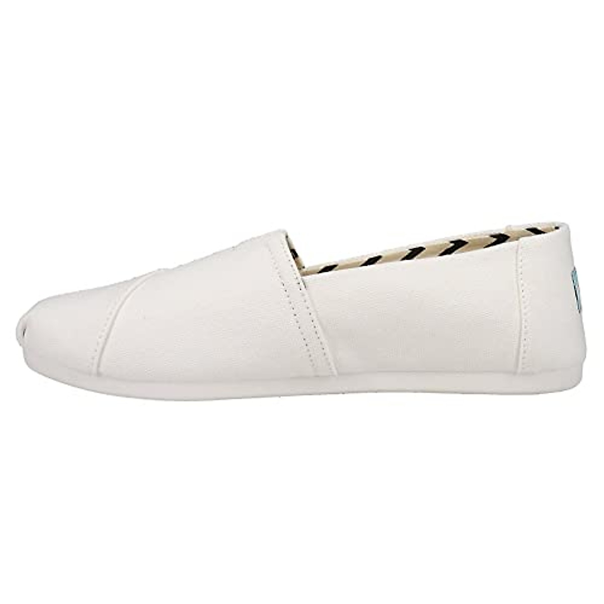 TOMS Women's Alpargata Recycled Cotton Canvas Slip On Sneaker White Recycled Cotton Canvas