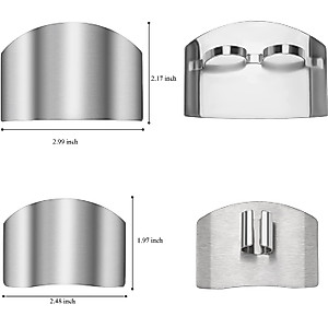Finger Guards for Cutting, 4Pcs Stainless Steel Chop Guard for Fingers, Adjustable Finger Protector for Cutting Food to Avoid Injury when Cutting Food