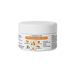 Healthy Paw Life Skin and Coat Care Ointment for Pets - Itchy or Dry Skin, Wounds, Hot Spots – Calendula Oil, Manuka Honey, Lime Sulfur, Cedarwood Oil, Coconut Oil – Dogs, Cats, Puppies, Kittens