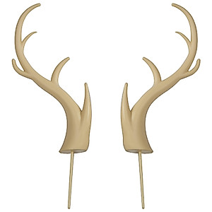 DecoSet® ANTLERS CREATIONS Cake Topper for Birthdays and Parties, DecoPac Cake Decorating 2-Pc Decorations Set