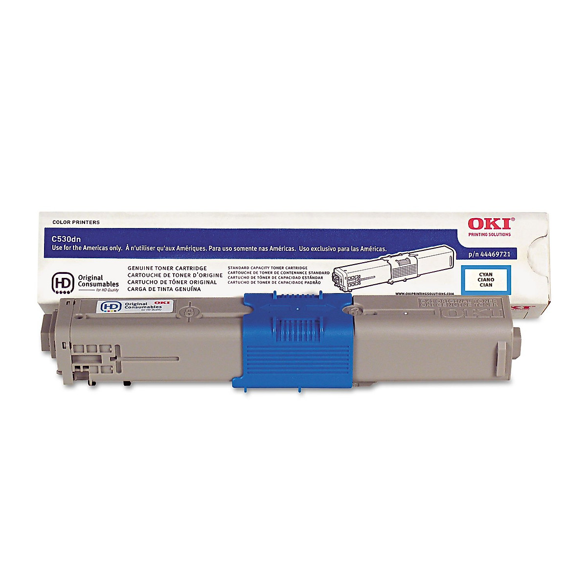 OKI 44469721 Toner Cartridge, 5K Yield, Cyan