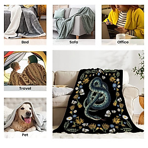 Snakes Blanket,Snakes Blankets Gift Soft Cozy Plush Bedding Blanket,Fuzzy Flannel Fleece Blanket for Couch Sofa Camping,40"x50"-Throw Size for Kids