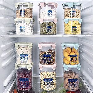 Airtight Food Storage Containers with Lids for Kitchen Organization, Plastic Canister Kitchen Storage Containers for Pantry Organization and Storage, Cereal, Rice, Pasta, Flour and Sugar Containers 6