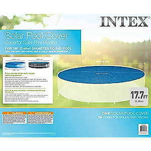 INTEX 28015E Solar Pool Cover: For 18ft Round Easy Set and Metal Frame Pools – Insulates Pool Water – Reduces Water Evaporation – Keeps Debris Out – Reduces Chemical Consumption