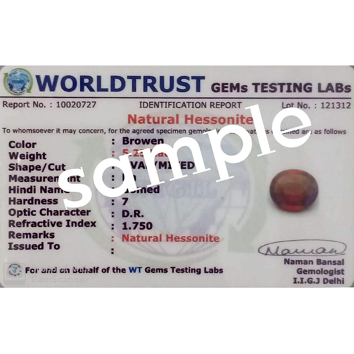 SirDaksh 6.50 Carat Natural Gomed Looes Gemstone Gold Plated Ring For Women's