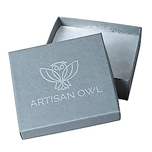 Artisan Owl Arrow Cuff Feather Bracelet - Silver Tone