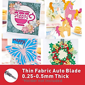 2 Pack Thin Fabric Auto Blade CADXBLDQ1 Replacement Accessory for Brother ScanNCut DX, Cuts Textiles 0.25-0.5mm Thick, for Quilting Pieces, Applique and More