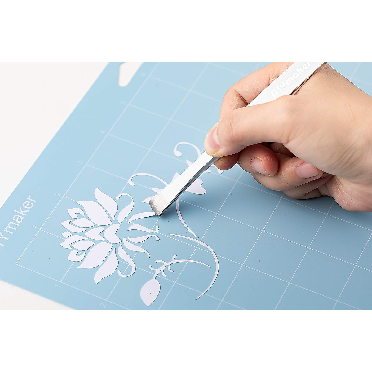 Diymaker Rubber Brayer Roller & MAT Tweezers Remover Tool Set Craft Stamping Brayers for Cricut/Silhouette/Brother