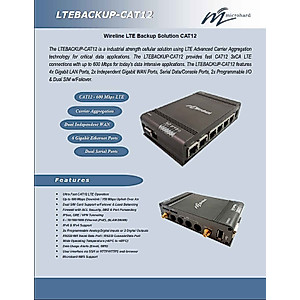 Microhard BulletPlusAC-CAT12 LTE Advanced Carrier Aggregation CAT12 Gateway w/802.11ac
