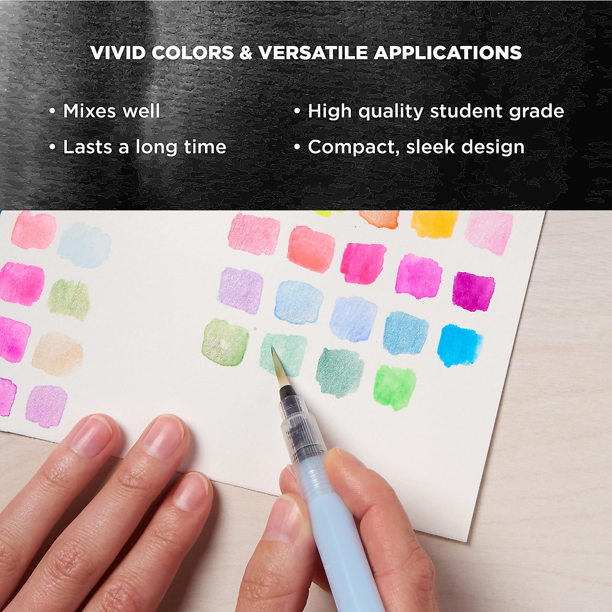 Sakura Koi Pocket Field Sketch Kit - Watercolor Sets for Painting On the Go - 24 Colors - 1 Water Brush - 1 Sponge - 1 Mixing Palette