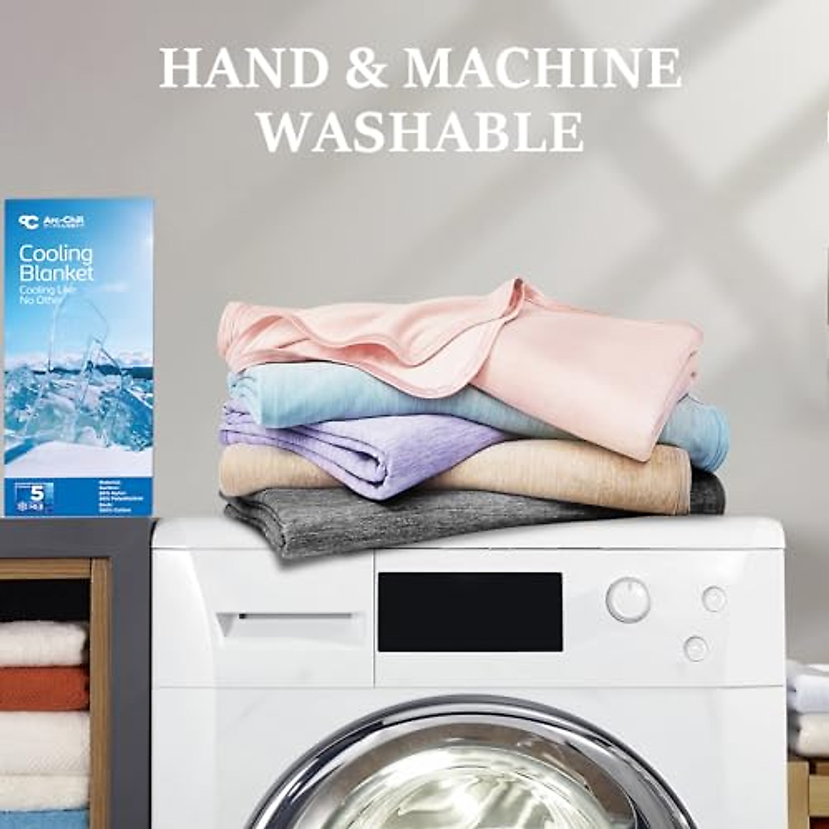 LUXEAR Cooling Blanket for Hot Sleepers Night Sweats Japanese Q-Max>0.4 Arc-Chill Cooling Fiber Keep Adults/Children Cool All Night Twin Size Cool Summer Blanket 59 X 79in -Gray