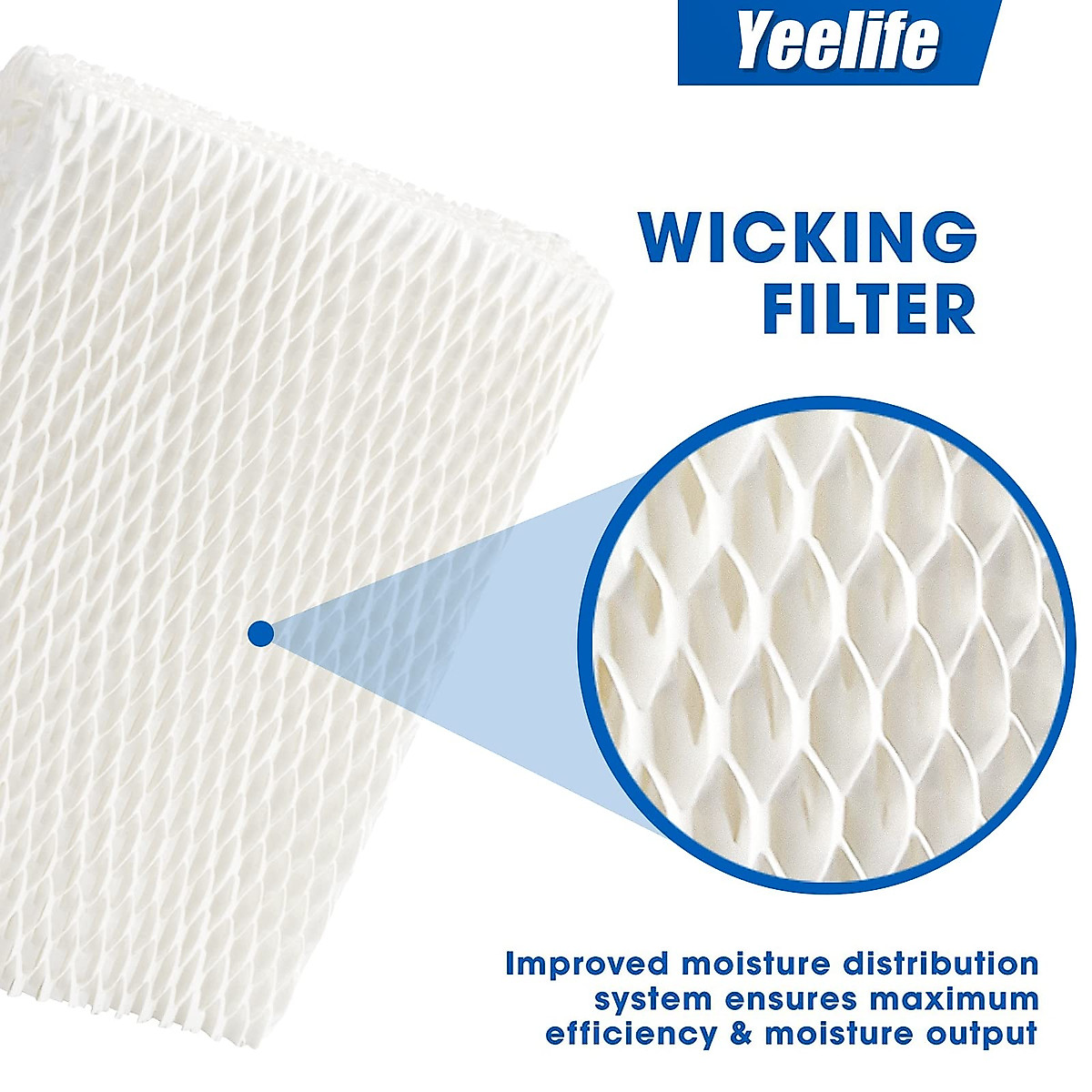 Yeelife 8 Pack HFT600 Filter Replacement for Honeywell Filter t, Honeywell Humidifier HEV615, HEV620, Compare to Part HFT600T HFT600PDQ