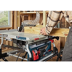 BOSCH GTS15-10 10 Inch Portable Jobsite Table Saw with Gravity-Rise Wheeled Stand, 15 Amp, 32-1/8 Inch Rip Capacity, 4 HP