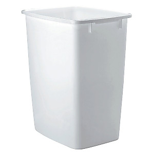 Rubbermaid 2806-TP-WHT Plastic Kitchen Wastebasket, White, 36-Qt. - Quantity 6
