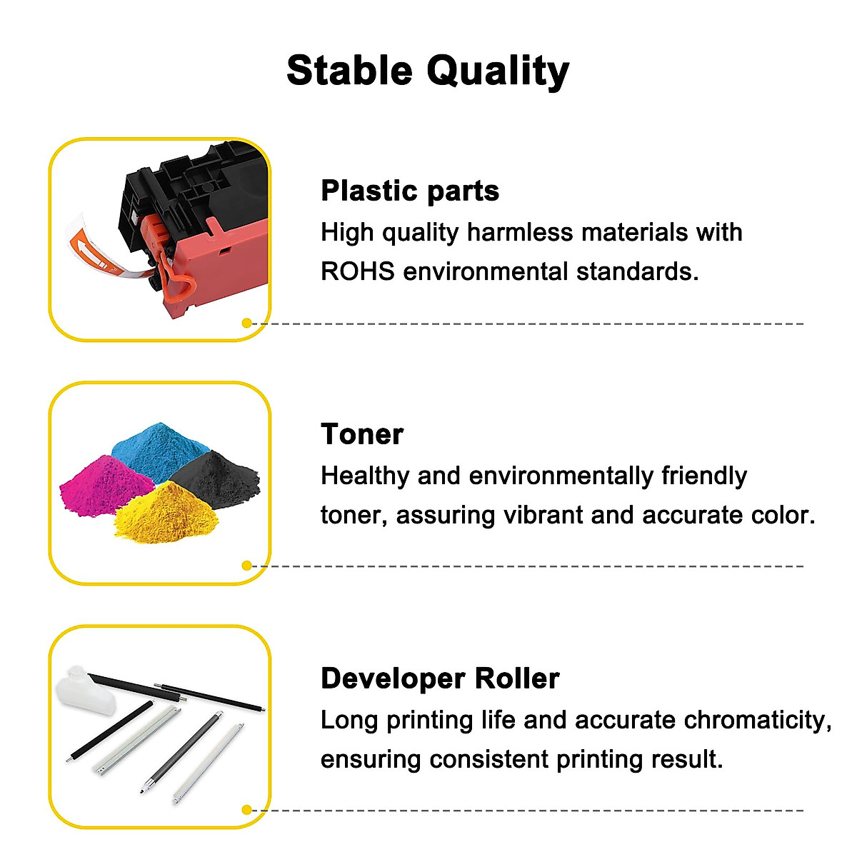 Toner Bank Compatible Toner Cartridge Replacement for HP 206X (Black, Yellow, Cyan, Magenta)