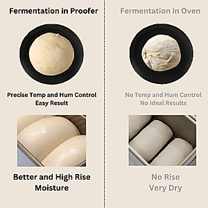 Electric Bread Dough Proofer Machine with Humidity and Temperature control Sourdough Bread Proofer Box Yogurt Maker Proofing Slow Cooker Fermenter Chocolate Melter