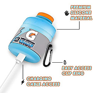 Compatible with Airpods 1&2 Cases, Soft Cute Unique Funny Cool Air pods Case Fashion Durable Protective Skin, Portable Storage Bag Carrying Case Keychain Girls Teens Kids Cases for Ai Pods 1&2