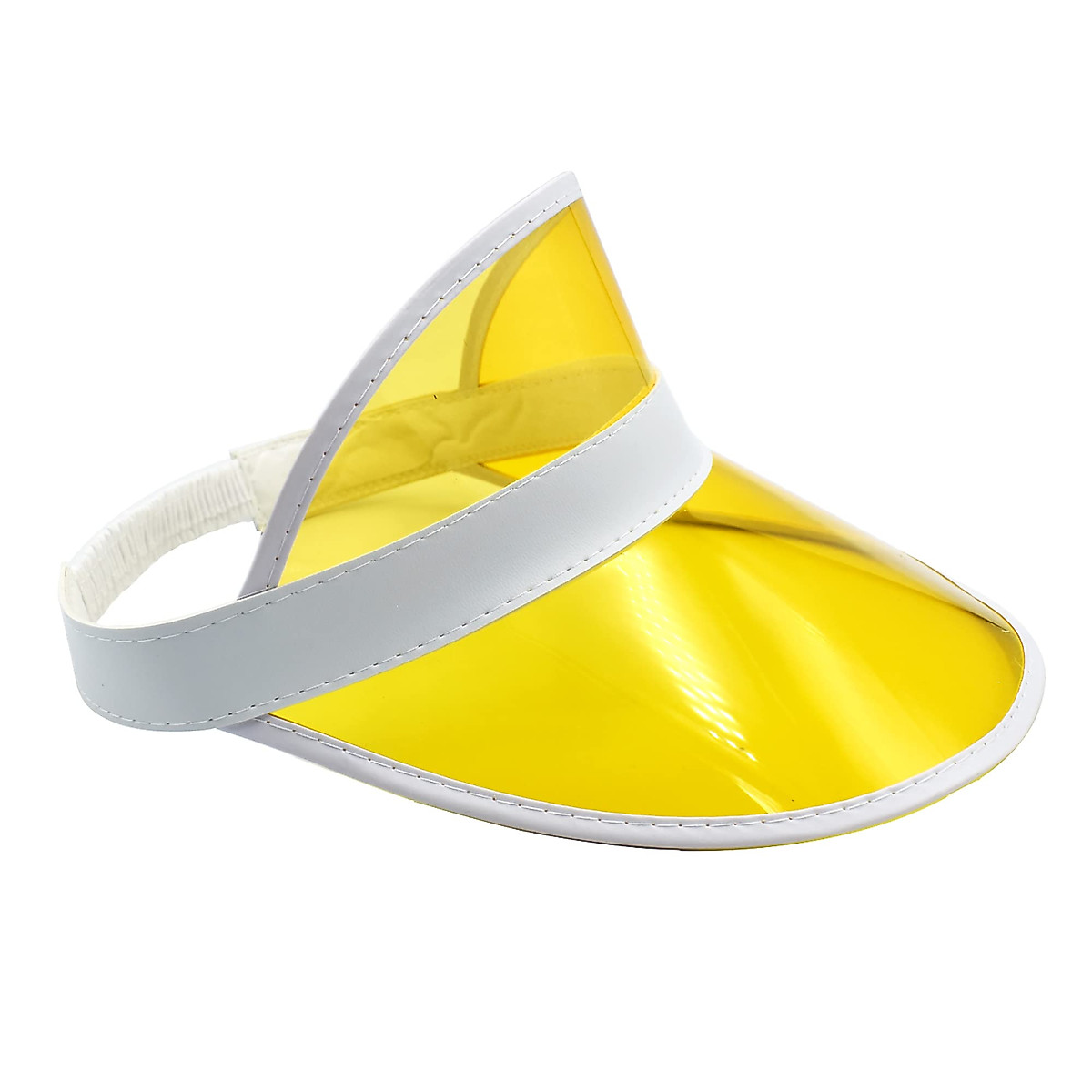 Yuanhe Clear Sun Visor Plastic Casino Dealer Poker Visors Beach Sunhat for Women UV Protection 5PCS Multicolor