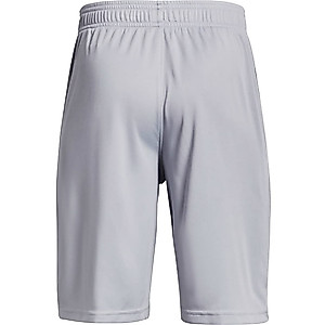 Under Armour boys Prototype 2.0 Shorts , Mod Gray (011)/White , Youth Small