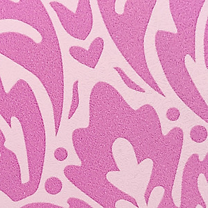 Yifely Vintage Pink Damask Self-Adhesive Shelf Drawer Liner Moisture Proof PVC Mat 45x300cm