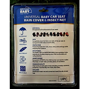 Baby Child Car Seat Rain Cover for Doona Car Seat Protects Insect Screen, Waterproof, Travel