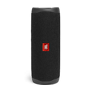 JBL Flip 5 Waterproof Portable Wireless Bluetooth Speaker Bundle with divvi! Protective Hardshell Case - Black