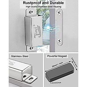 Cabinet Magnets Jiayi 12 Pack Magnetic Door Catch Stainless Steel Kitchen Cabinet Magnetic Catch Drawer Magnet for Cabinet Door Cupboard Magnetic Closures for Cabinet Magnetic Latches Cabinet Closer