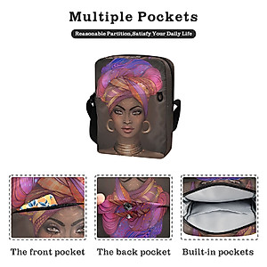 ALAZA Crossbody Phone Bag African American Woman(24) Small Messenger Shoulder Bag Cash Handbag Wallet Purse(228vb3b)