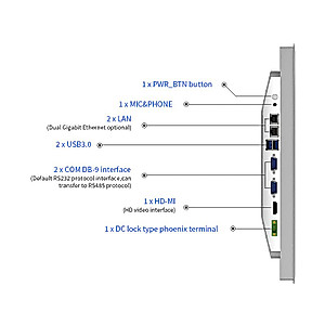 SunKol 15 inch Industrial Embedded Panel PC, 10 Point Capacitive Industrial Touch Screen Panel Computer, 2xUSB3.0,HDMI,2xRS232,2xLAN (i3-3217U, 8GB RAM 128GB SSD)