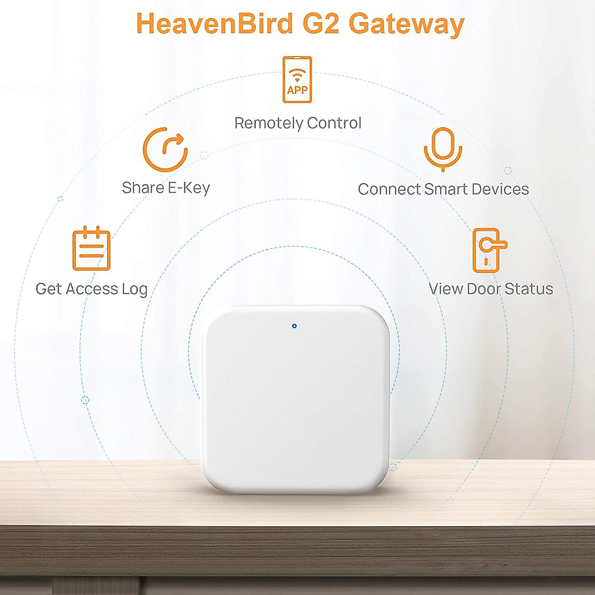 G2 Wi-Fi Gateway Bluetooth Gateway for TTLock, Gateway for Smart Door Lock, Wi-Fi Bridge, G2 Hub, Remote Control Smart Fingerprint Lock, Work with Alexa Voice Control