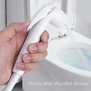 Toilet Bidet, Bidet Sprayer for Toilet Bidet Attachment for Toilet Plastic Wall Mounted Shower Toilet Bathroom Handheld Bidet Diaper Spray Sprayer Shattaf Kit