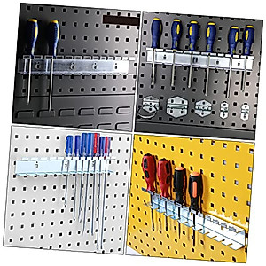 SOESFOUFU 1pc Screwdriver Holder Storage Rack Screwdriver Shelf Hook Hanger Garage Broom Holder Screw Organizer Hand Tool Holder Hook Tool Bolts Bolt Driver Holder Silver Steel Galvanized