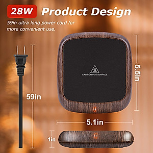 PUSEE Coffee Mug Warmer, Candle Warmer Plate with 6H Auto Shut Off, Coffee Cup Warmer with 2 Temp Settings, Coffee Tea Milk Warmer for Desk Home Office Use, Best Ideas