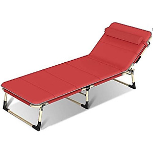 XZGDEN Lightweight High Sun Lounger, MultifunctionalSingle Office Nap Lazy Backrest Chair, MetalPortable Detachable Adjustment Sun Lounger-2 (Color : 5, Size : The)