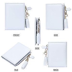 GEEAD Small Wallets for Women Bifold Slim Coin Purse Zipper ID Card Holder