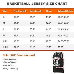 Eway Jersey #14 Basketball Jerseys S-XXXL(Black, XXL)