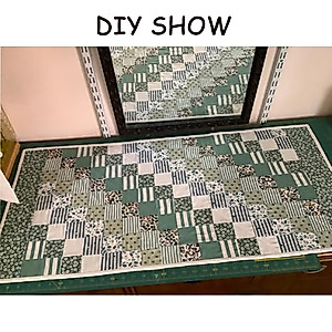 Hanjunzhao Pea Green Color Fat Quarters Fabric Bundles 18 x 22 inch for Quilting Sewing Crafting