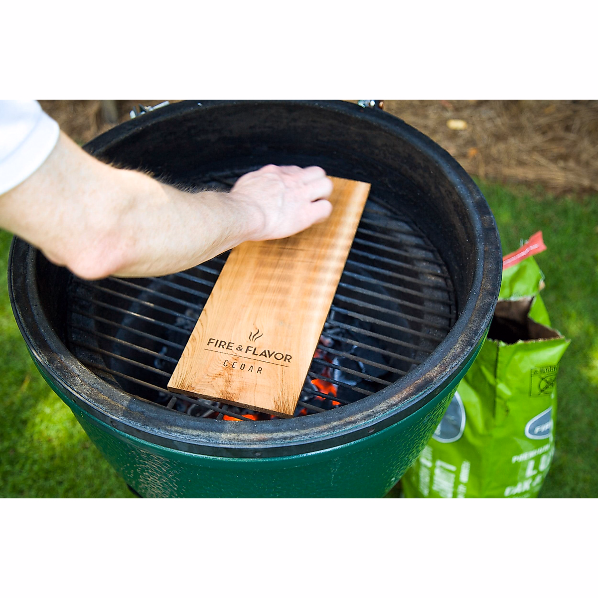 Fire & Flavor FFPD110, Cedar Planked Salmon, Sustainably Sourced & Certified, 2-Pack, 11 inch, 15 inch, Brown