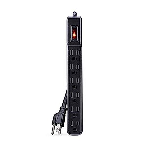 CyberPower GS608B Power Strip, 6 Outlets, 8 ft Power Cord, Black