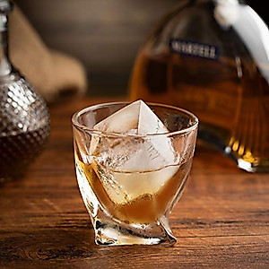 Large Square Ice Cube Tray with lid, Big Block Ice Cube 2 Inch, Giant Cocktail Silicone Ice Maker, Scotch Whiskey Ice Cube, Easy Release Reusable Ice Cubes for Soup Freezer Wine Juice
