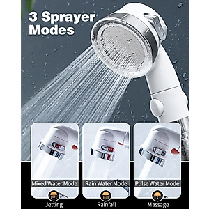 Dog Shower Attachment, Pet Shower Sprayer for Pet Bathing and Dog Washing, Including Brass Shower Head Diverter Valve + Handheld Shower Head + Shower Hose + Holder, Sprayer Kit for Hair Washing